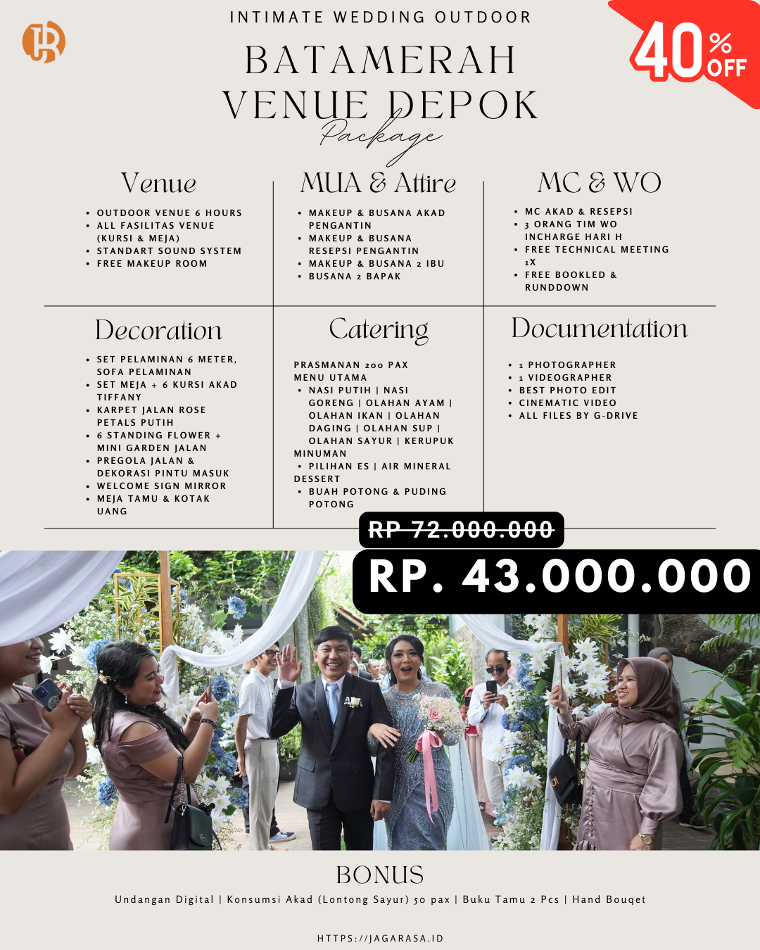Paket Pernikahan Intimate Depok 2025 Harga di Bawah 50 Juta